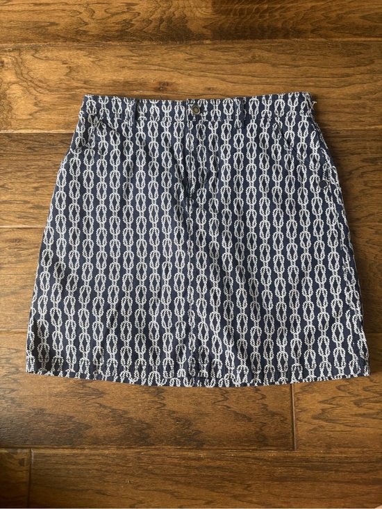 croft & barrow | Skirts | Croft Barrow Navy And White Ropeprint Mini ...